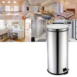 WENLII Newly 1pc 5L Rubbish Bin Stainless Steel Step Pedal Trash Can Large Capacity for Kitchen Bathroom