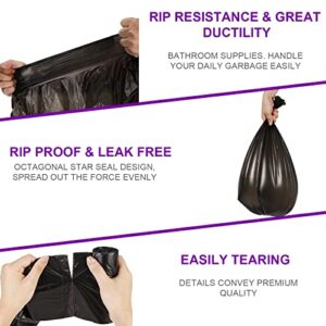 Black Small Trash Bags Protect Your Privacy, Ryobyo Ultra Thick 4 Gallon Trash Bag, Unscented Small Garbage Bags for Kitchen, Bathroom, Bedroom, Office, Camping (180 Counts)