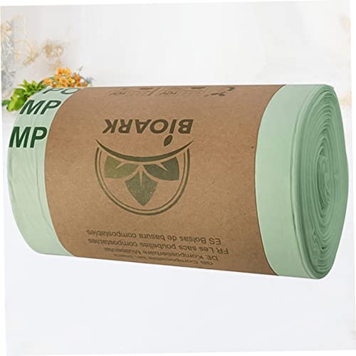 VALICLUD 50pcs Corn Starch Compost Trash Bags Poo Bags Compostable Garbage Bags Corn Starch Bag Poop Bag Poop Bags Biodegradation Poop Bag Pet Garbage Bag Flat Green Dumpster Bag