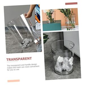 Holibanna 2pcs Garbage Can Office Trash Can Clear Container Office Storage Bins Wastebasket Can Kitchen Waste Basket Waste Bin Office Trash Can Household Large Storage Bin Clear Trash Can