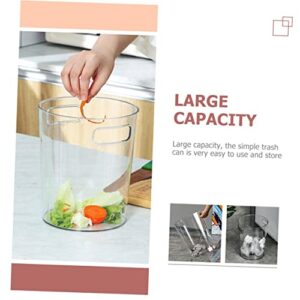 Holibanna 2pcs Garbage Can Office Trash Can Clear Container Office Storage Bins Wastebasket Can Kitchen Waste Basket Waste Bin Office Trash Can Household Large Storage Bin Clear Trash Can