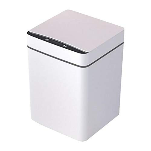 WENLII 12L Smart Trash Can Induction Type Household Children's Living Room with Lid High-end Simple Retro Toilet Electric Waste