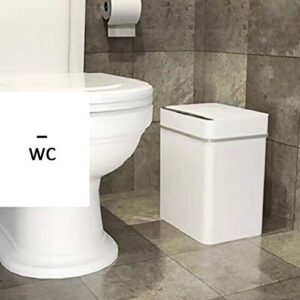 WENLII 12L Smart Trash Can Induction Type Household Children's Living Room with Lid High-end Simple Retro Toilet Electric Waste