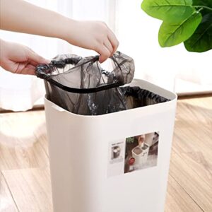 SCUUBE Trash Bin Trash Can Wastebasket 15 Liter Separate Dry and Wet Trash Can, Garbage Bin Double Barrel Press Type, Living Room ​and Kitchen Wastebasket with Lid Garbage Can Waste Bin