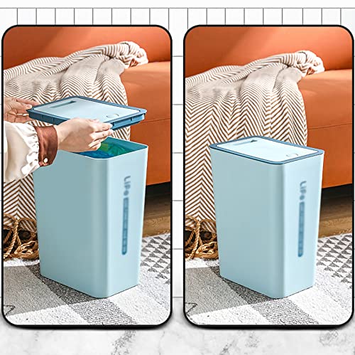 SCUUBE Trash Bin Trash Can Wastebasket 10L/2.6 Gallon Compact Garbage Can, Trash Can with Lid, Wastebaskets for Bathroom, Bedroom,Kitchen,Small Space Living Garbage Can Waste Bin (Color : OneColor)