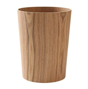 trash bin trash can wastebasket creative household trash can wooden waste storage bin for hotel living room office garbage can waste bin (color : onecolor, size : as shown)