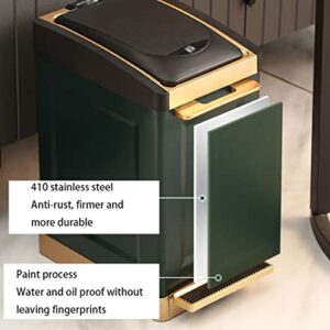 Trash Bin Trash Can Wastebasket Kitchen Trash Can, Pedal Bin with Lid, Garbage Can Trash Bin Stainless Steel Step Bin, Plastic Inner Bucket, Soft Closure Garbage Can Waste Bin (Color : C, Size : 12L