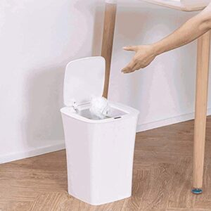 CXDTBH Waterproof Smart Trash Can Household Induction Trash Can with Lid 10L Plastic Automatic Trash Can for Bedroom Kitchen Bathroom Trash Can for Bedroom