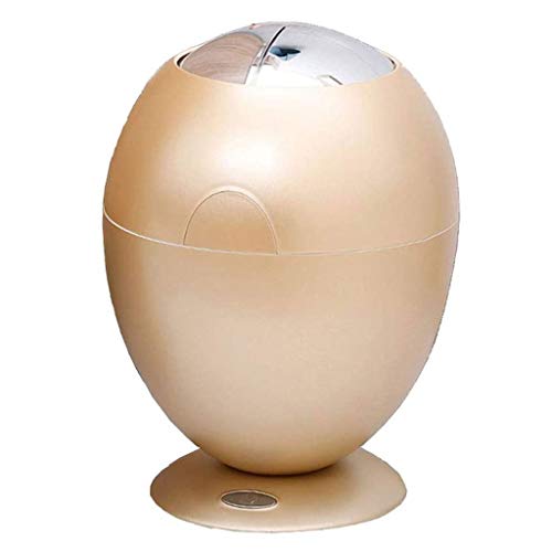 CXDTBH Automatic Motion Sensor Trash Can，Touchless Golden Egg Garbage Can，Kitchen Trash Can for Bathroom Bedroom Home Office， Trash Can for Bedroom