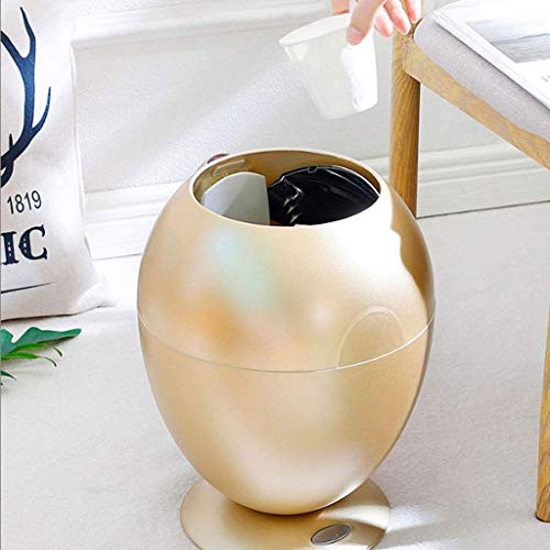 CXDTBH Automatic Motion Sensor Trash Can，Touchless Golden Egg Garbage Can，Kitchen Trash Can for Bathroom Bedroom Home Office， Trash Can for Bedroom