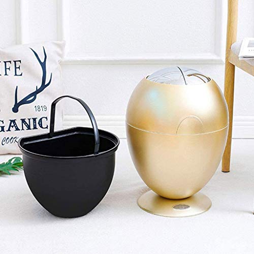 CXDTBH Automatic Motion Sensor Trash Can，Touchless Golden Egg Garbage Can，Kitchen Trash Can for Bathroom Bedroom Home Office， Trash Can for Bedroom