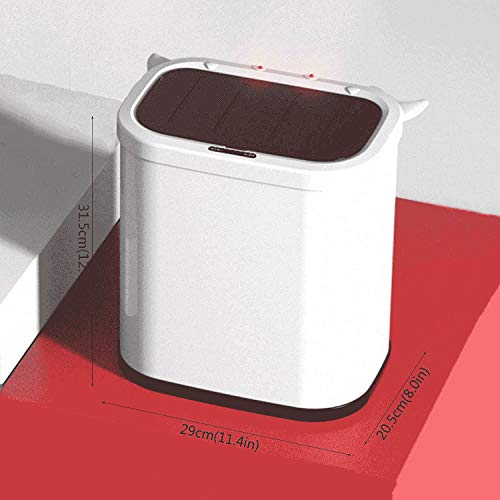 CXDTBH 10L Creativity Cute Smart Trash Can Household Automatic Trash Can with Lid Small Bathroom Garbage Can Touchless Trash Can Trash Can for Bedroom (Color : OneColor)