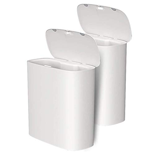 CXDTBH Automatic Trash Can Household Narrow Trash Can with Lid Plastic Toilet Smart Trash Can Bedroom Electric Trash Can (Color : E, Size : 2 Set Meal)