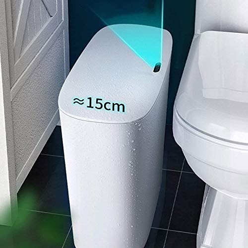 CXDTBH Automatic Trash Can Household Narrow Trash Can with Lid Plastic Toilet Smart Trash Can Bedroom Electric Trash Can (Color : E, Size : 2 Set Meal)