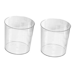 zerodeko 2pcs transparent trash can clear container desk containers office trash can clear trash can clear waste can recycling trash can kitchen waste bin trash storage can home supplies