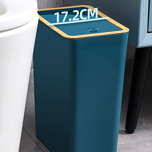 SCUUBE Trash Bin Trash Can Wastebasket 10L/2.6 Gallon Compact Garbage Can, Trash Can with Lid, Wastebaskets for Bathroom, Bedroom,Kitchen,Small Space Living Garbage Can Waste Bin (Color : OneColor)