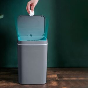 WENLII Induction Automatic Sensing Home Rubbish Can for Bedroom Toilet Kitchen Trash Bin Paper Basket (Color : E, Size : 1)