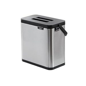 dypasa garbage can 3l kitchen trash can wall mounted stainless steel desktop cabinet door trash storage bucket small with cover trash bin