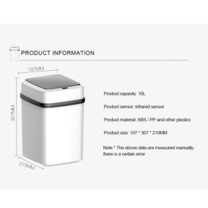 n/a Automatic Touchless Trash Can Smart Sensor Large Automatic Dustbin Home Intelligent Kitchen Rubbish Bins with Lid