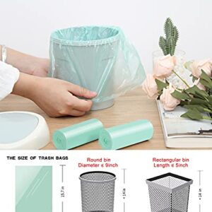 1.2 Gallon Small Trash Bags Garbage Bags, AYOTEE Mini Compostable Strong Bathroom Wastebasket Can Liners trash Bags for Home Office Kitchen fit 5 Liter 5L,1 Gal,Green