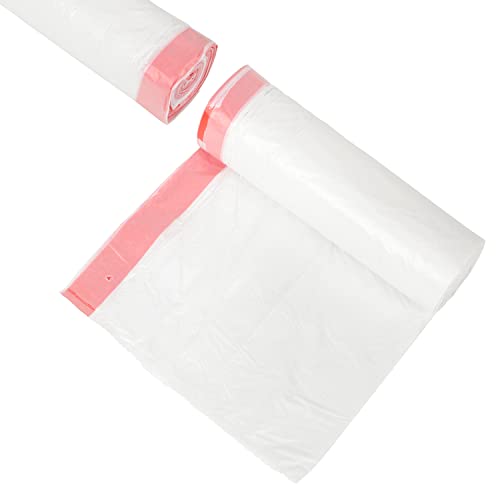 Glasho 15 Gallon Plastic Drawstring Trash Bags 80 Count White Leak Proof Garbage Bags for Tall Kitchen Home Office Outdoor