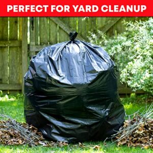 Tasker 55 Gallon Trash Bags, (Huge 50 Bags w/Ties) Extra Large Trash Bags 55 Gallon, Lawn and Leaf Bags, Extra Large Trash Can Liners, 60 Gallon Trash Bags, 50 Gallon Trash Bags, 55 Gal Trash Bags.