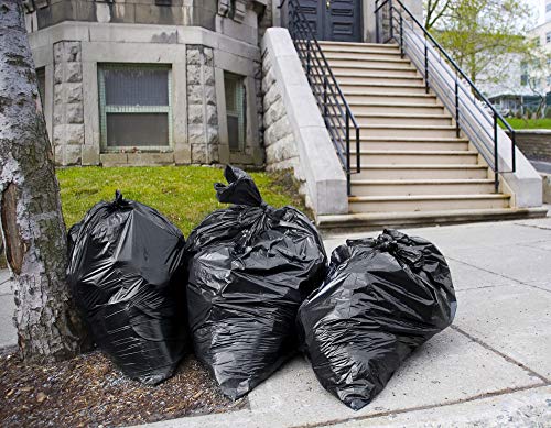 Tasker 55 Gallon Trash Bags, (Huge 50 Bags w/Ties) Extra Large Trash Bags 55 Gallon, Lawn and Leaf Bags, Extra Large Trash Can Liners, 60 Gallon Trash Bags, 50 Gallon Trash Bags, 55 Gal Trash Bags.