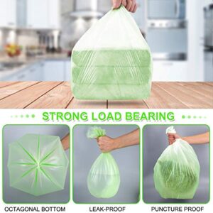 MAVGV 4 Gallon Small Trash Bags Garbage Bags,100 Pcs Strong Bathroom Wastebasket Can Liners trash Bags for Home Office Kitchen (Green) (4 Gallon)1