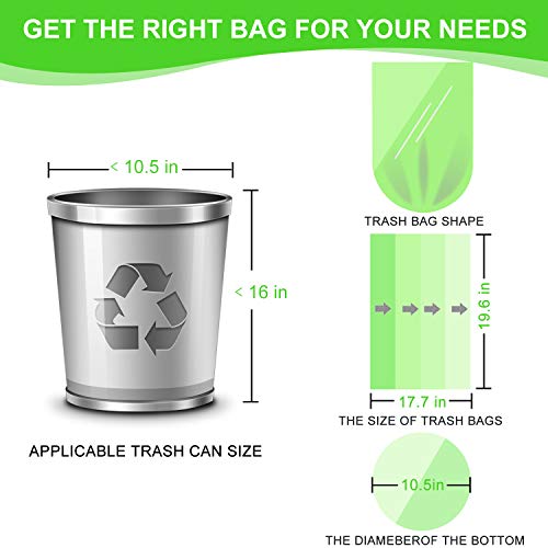 MAVGV 4 Gallon Small Trash Bags Garbage Bags,100 Pcs Strong Bathroom Wastebasket Can Liners trash Bags for Home Office Kitchen (Green) (4 Gallon)1