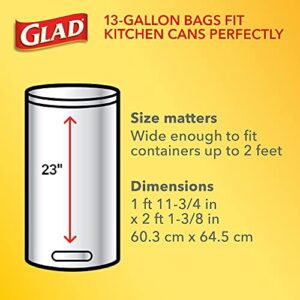 GLAD ForceFlexPlus Tall Kitchen Trash Bags, 13 Gallon Trash Bags for Tall Kitchen Trash Can, Lemon Fresh Bleach Scent to Eliminate Odors, 90 Count (Package May Vary)