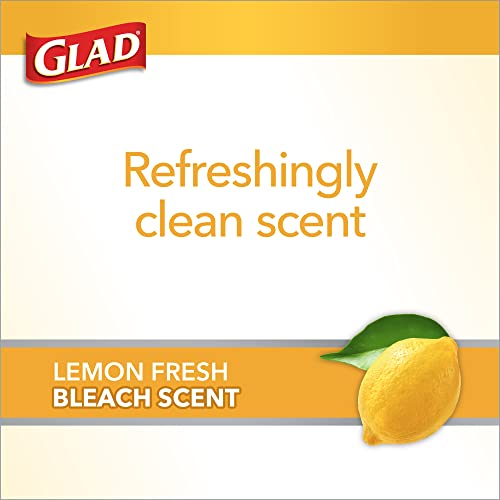 GLAD ForceFlexPlus Tall Kitchen Trash Bags, 13 Gallon Trash Bags for Tall Kitchen Trash Can, Lemon Fresh Bleach Scent to Eliminate Odors, 90 Count (Package May Vary)