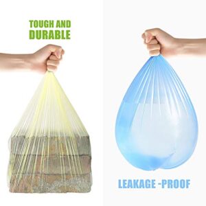 8 Gallon 330 Counts Strong Trash Bags Garbage Bags by Teivio, Bathroom Trash Can Bin Liners, Plastic Bags for home office kitchen，Multicolor