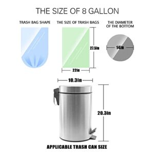 8 Gallon 330 Counts Strong Trash Bags Garbage Bags by Teivio, Bathroom Trash Can Bin Liners, Plastic Bags for home office kitchen，Multicolor