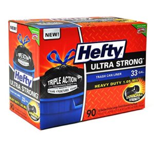 hefty ultra stong 33 gallon trash bags (90 ct.) – trash bags