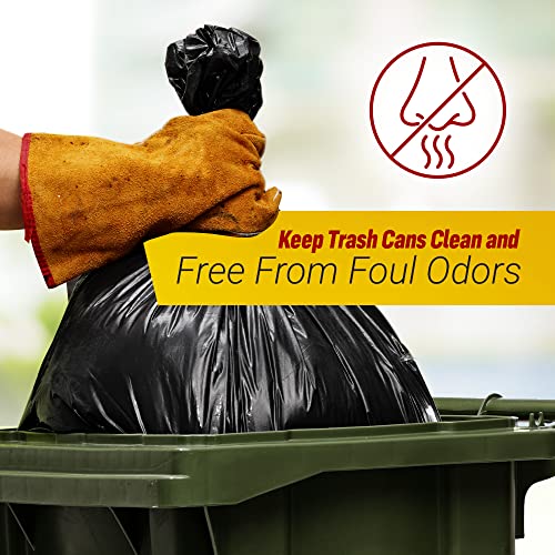 Dyno Products Online 55-Gallon, 1.5 Mil Thick Heavy-Duty Black Trash Bags, 50 Count - Large Plastic Garbage Liners Fits Huge Cans for Home Garden Lawn Yard Recycling Construction & Commercial Use