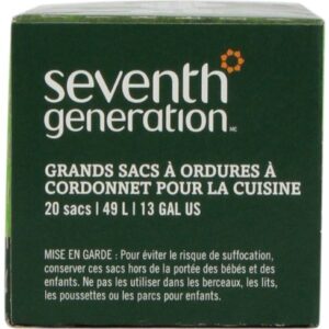 Seventh Generation Drawstring Kitchen Trash Bags 13 gal, 20 Bags