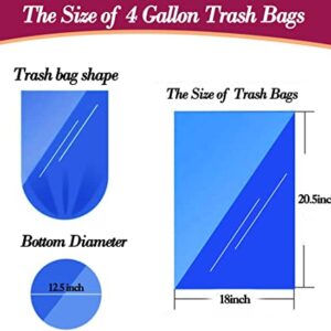 4 Gallon/180pcs Small Silver Grey Trash Bags Strong Grey Garbage Bags, Bathroom Trash Can Bin Liners, Plastic Bags for Office, Waste Basket Liner, Fit 12-15 Liter, 3,3.5,4,4.5 Gal（Silver Grey 180）