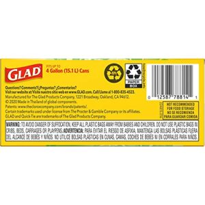 GLAD Small Trash Bags - 4 Gallon Trash Bag for Waste Basket, Gain Original Scent with Febreze Freshness- 26 Count (Pack of 6)