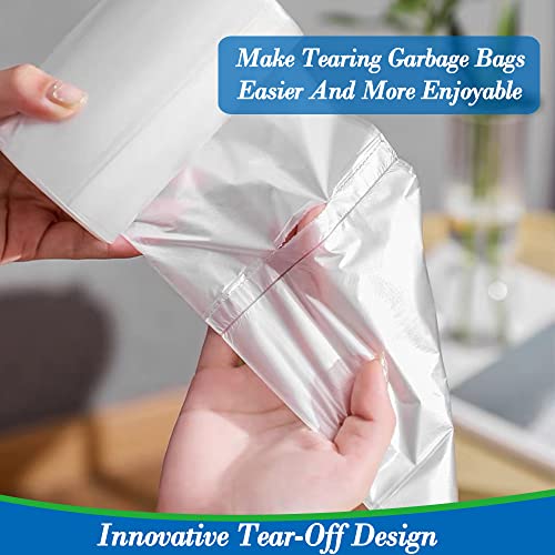 1.2 gallon trash can liners,Small clear Garbage Bags 300,Extra Strong 1 2 Gal Trash Bag,Fit 4.5-6 liters trash Bin Liners for Home Office Kitchen