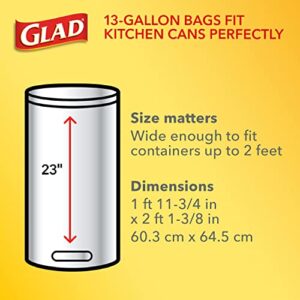 GLAD ForceFlex Tall Kitchen Drawstring Trash Bags, 13 Gallon Drawstring Trash Bag for Tall Kitchen Trash Can, Fresh Clean Scent to Eliminate Odors, 40 Count