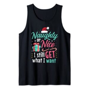 Naughty or Nice List Christmas Stocking Stuffer Gift Tank Top