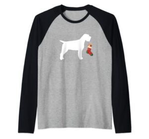 wirehaired pointing griffon christmas stocking stuffer dog raglan baseball tee