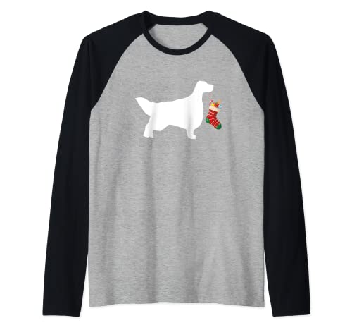 English Setter Christmas Stocking Stuffer Dog Raglan Baseball Tee