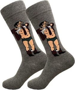 balanced co. dwight schrute are you wearing a wire dress socks rainn wilson funny socks crazy socks (dark gray)