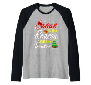 christian jesus the reason christmas stocking stuffer gifts raglan baseball tee