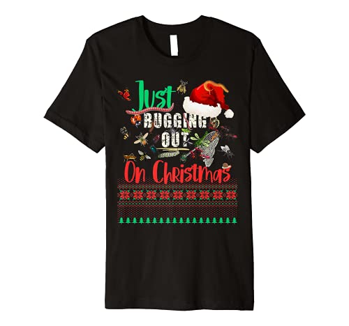 Just Bugging Out On Christmas Insects And Bugs Premium T-Shirt