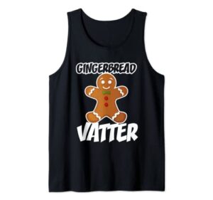 mens gingerbread vatter christmas stocking stuffer tank top