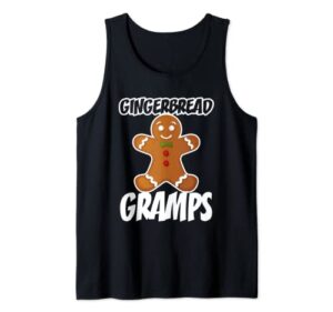 mens gingerbread gramps christmas stocking stuffer tank top