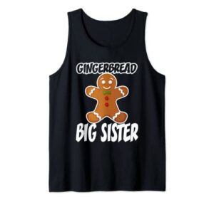 gingerbread big sister christmas stocking stuffer tank top