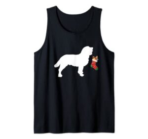 american water spaniel christmas stocking stuffer dog tank top